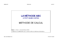 LA MÉTHODE ABC - Contrôle de gestion